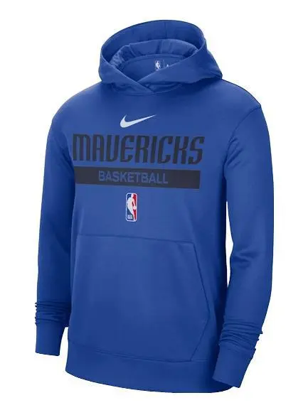 Nike Nba Dallas Mavericks Spotlight Dri-fit Loose Fit Hoodie - Blue