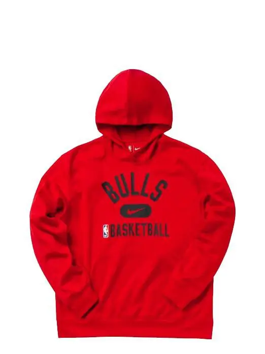 Nike Nba Chicago Bulls Spotlight Dri-fit Hoodie - Red/black