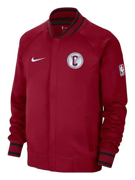 Nike Nba Chicago Bulls Showtime City Edition Dri-fit Jacket - Dark Red