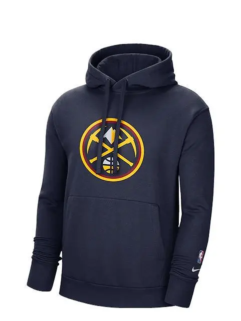 Nike Nba Denver Nuggets Essential Fleece Pullover Hoodie - College Navy Blue
