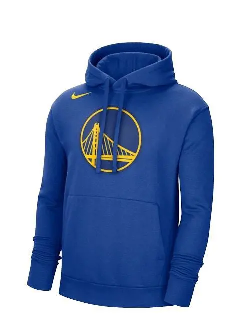Nike Nba Golden State Warriors Fleece Pullover Hoodie - Blue