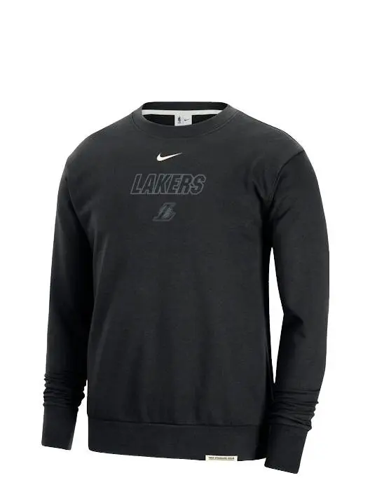 Nike Nba Los Angeles Lakers Standard Issue Loose Fit Sweatshirt - Black