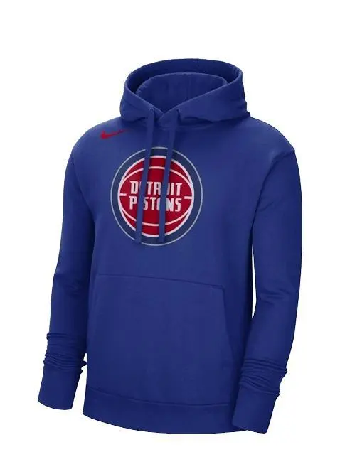 Nike Nba Detroit Pistons Pullover Fleece Hoodie - Blue