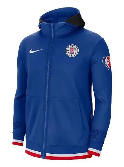 Nike Nba Los Angeles Clippers Showtime Drifit Fullzip Hoodie - Blue