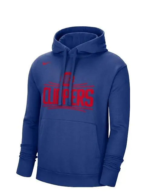Nike Nba Los Angeles Clippers Essential Fleece Pullover Hoodie - Blue