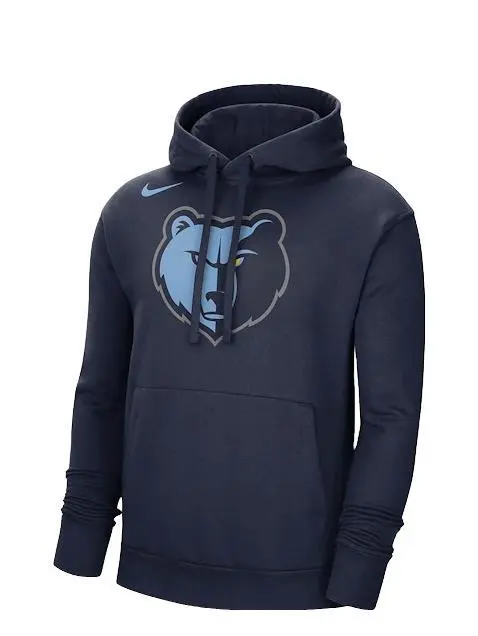 Nike Nba Memphis Grizzlies Fleece Pullover Hoodie - Navy Blue