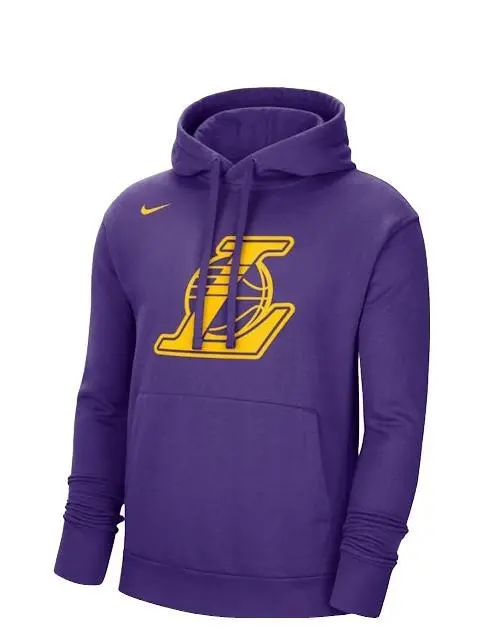 Nike Nba Los Angeles Lakers Essentials Fleece Pullover Hoodie - Purple/yellow