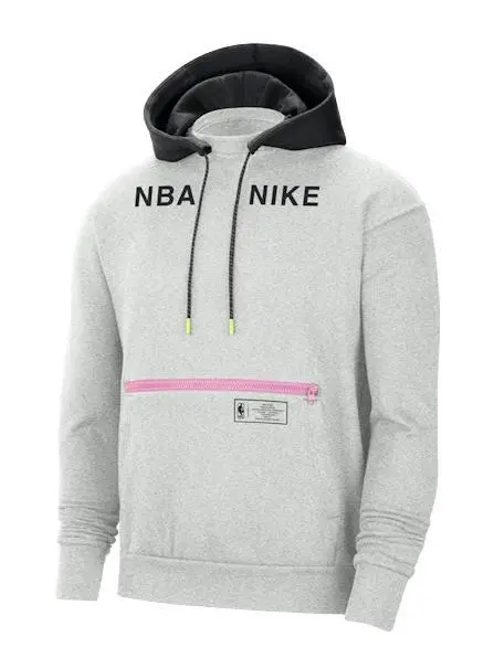 Nike Nba Team 31 Courtside Fleece Pullover Hoodie - Heather Grey