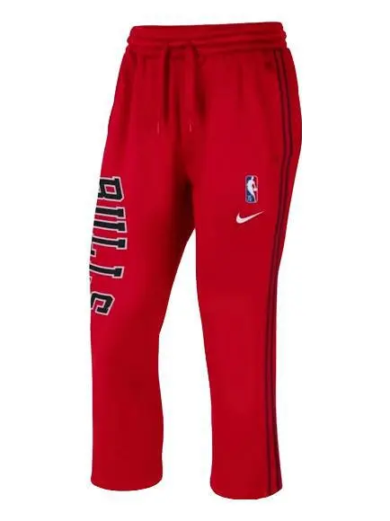 Nike Nba Chicago Bulls Courtside Fleece Mid Calf Length Pants - Red