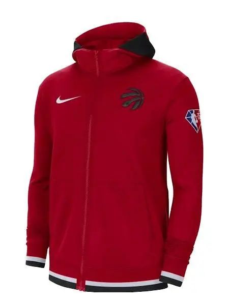 Nike Nba Toronto Raptors Showtime Dri-fit Full-zip Hoodie - Red