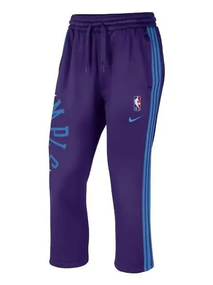 Nike Nba Los Angeles Lakers Fleece Mid Calf Length Pants - Purple
