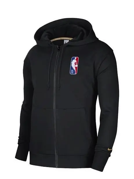 Nike Nba Toronto Raptors Courtside Full-zip Fleece Hoodie - Black