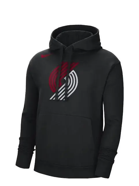 Nike Nba Portland Trail Blazers Fleece Pullover Hoodie - Black