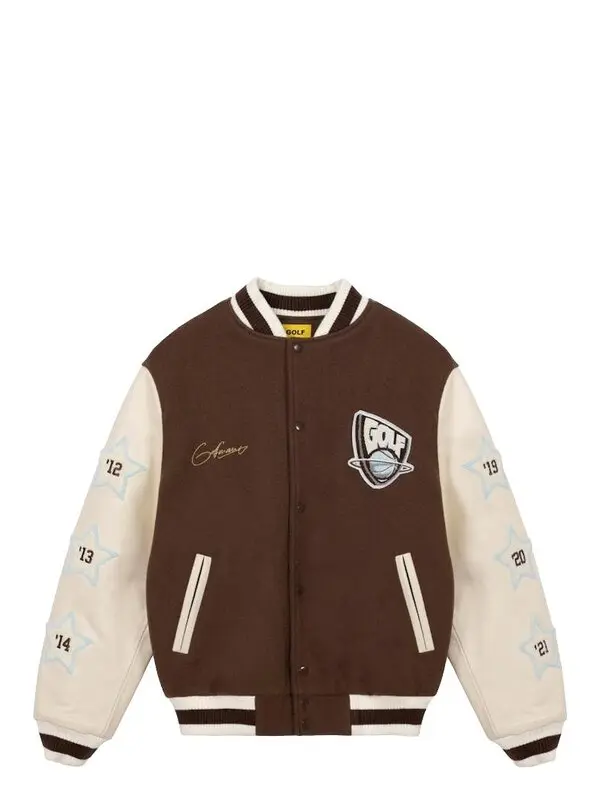 GOLF Championship Letterman Jacket - Brown