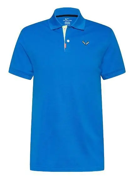Nike Rafa Nadal Tennis Slim Fit Polo Shirt - Light Blue/lemon Twist