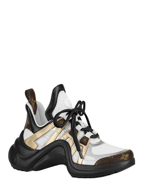 LOUIS VUITTON Lvxlol Arclight Trainer - Gold/brown/white