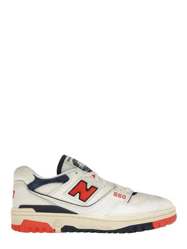 NEW BALANCE 550 Sneakers - Sea Salt/blast Red