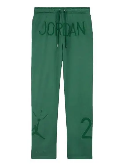 JORDAN X Nina Chanel Abney Fleece Pants - Green Stone