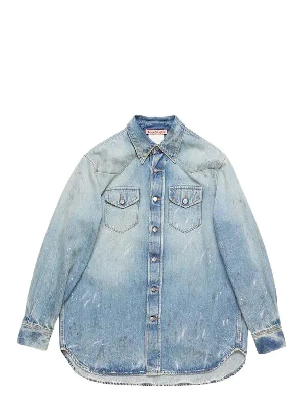 Acne Studios Denim Relaxed Fit Shirt - Light Blue