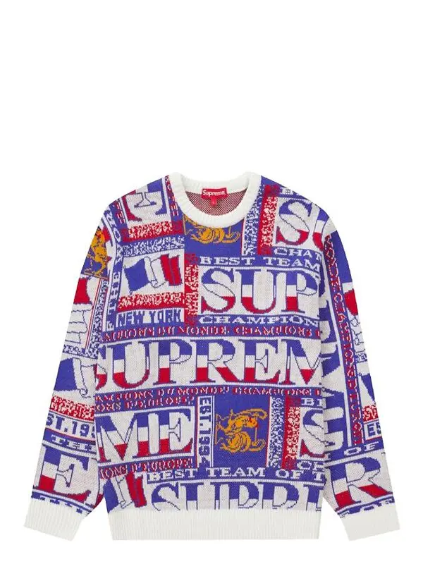 Supreme Scarf Sweater - White