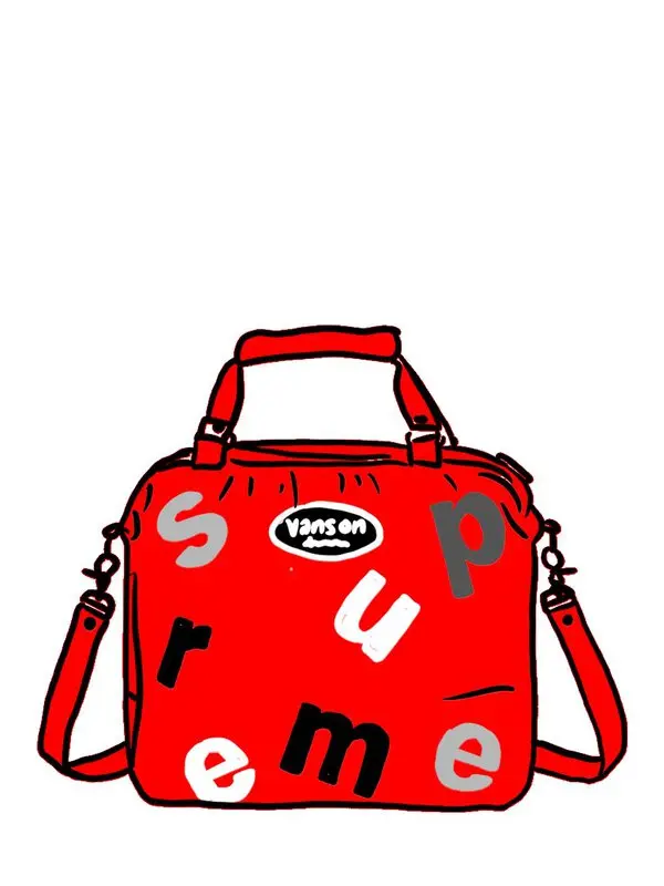 Supreme Vanson Leathers Letters Bag - Red