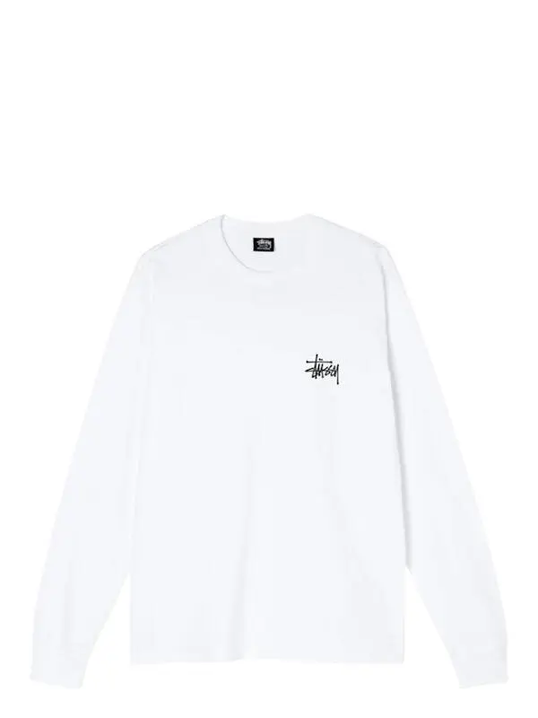 StÜssy Basic Long Sleeve Tee Shirt - White