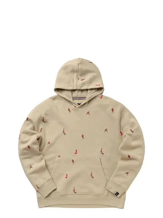 JORDAN Essential Holiday Jumpman Fleece Pullover Hoodie - Light Brown