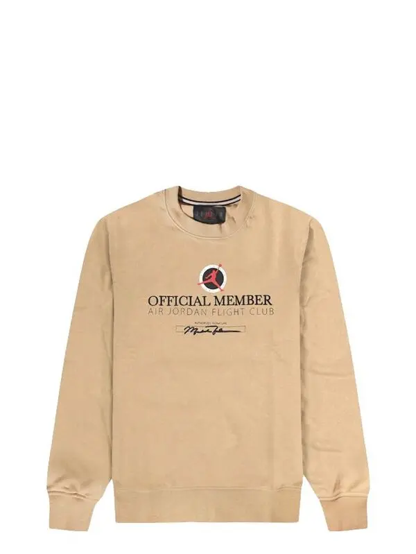 JORDAN Flight Mvp Lightweight Fleece Crewneck Sweatshirt - Beige
