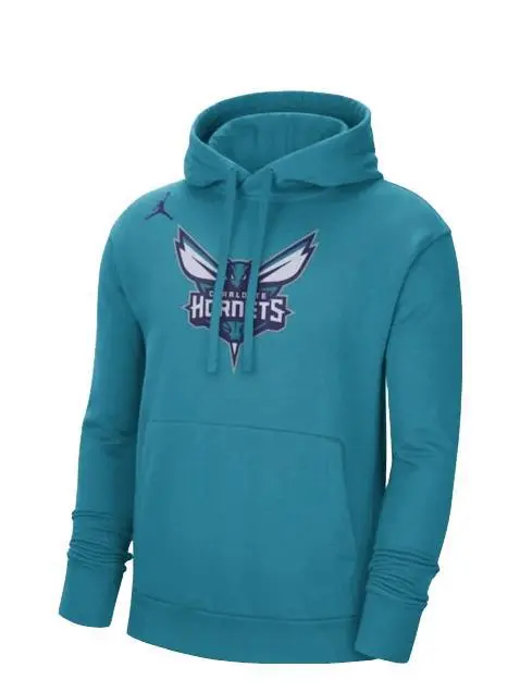 JORDAN Nba Charlotte Hornets Fleece Pullover Hoodie - Teal