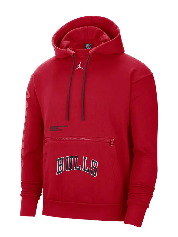 JORDAN Nba Chicago Bulls Statement Edition Loose Fit Hoodie - Red