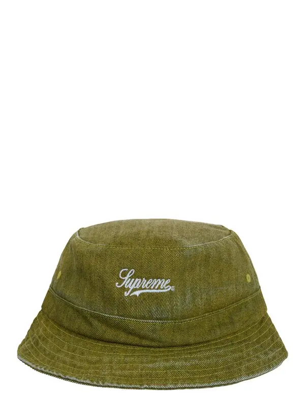 Supreme Coated Denim Crusher Hat - Olive