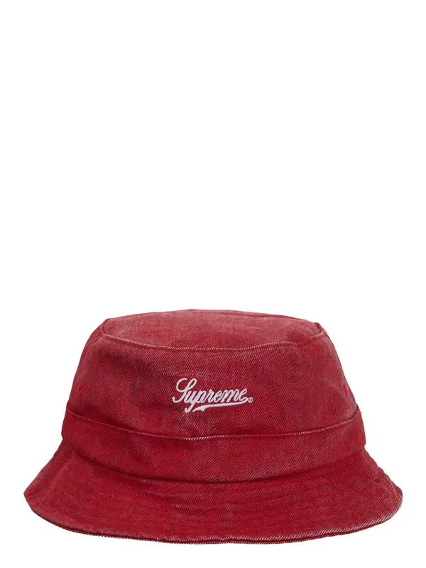 Supreme Coated Denim Crusher Hat - Red