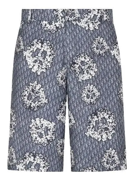 Dior Tears Silk Twill Bermuda Shorts - Blue