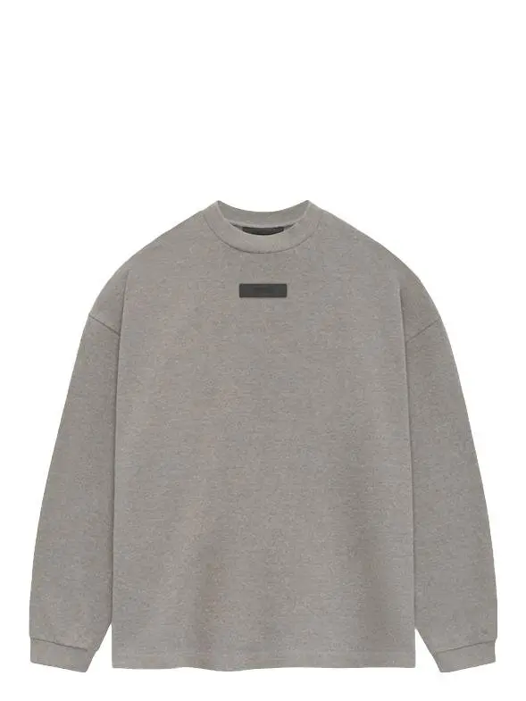 Fear Of God Essentials Core Collection Long Sleeve Tee Shirt - Heather Grey