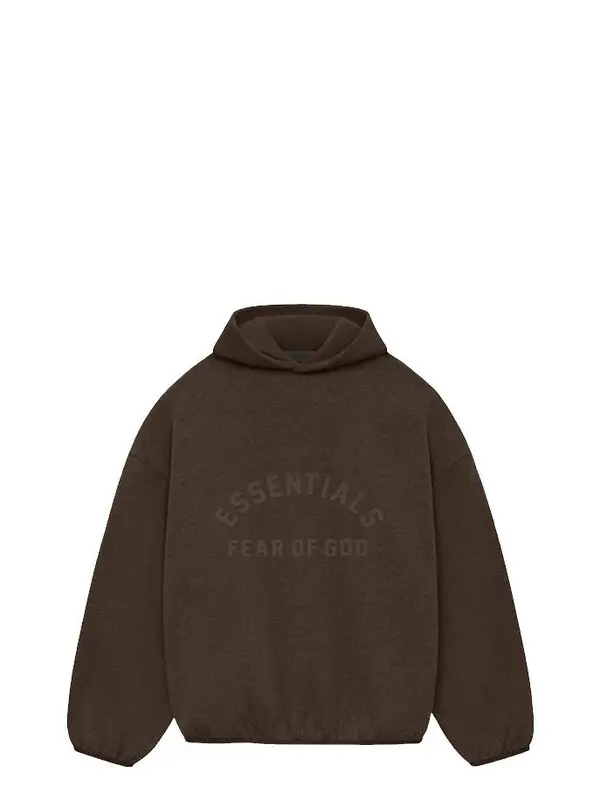 Fear Of God Essentials Core Collection Nylon Fleece Hoodie Heather - Heather Wood