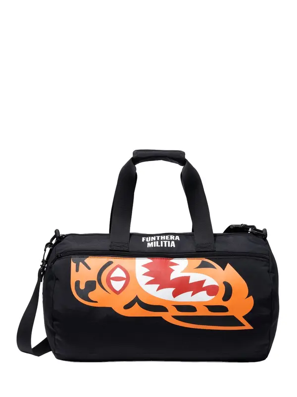 A BATHING APE Tiger Shark Boston Bag - Black
