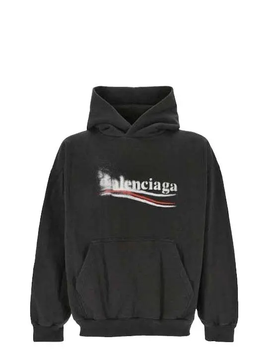 Balenciaga Logo Hoodie - Black