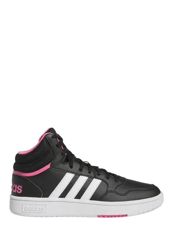 Adidas Hoops 3.0 Mid Sneakers - Core Black/cloud White/pink Fusion