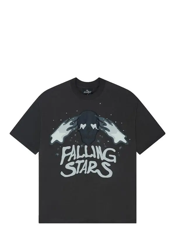 BROKEN PLANET Falling Stars T-shirt - Soot Black