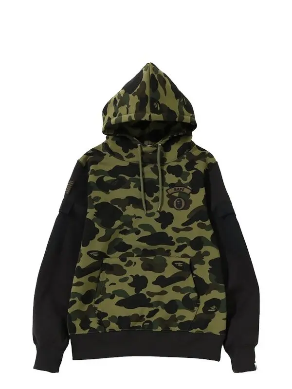 BAPE 1st Camo Sleeve Pocket Pullover Hoodie - Green
