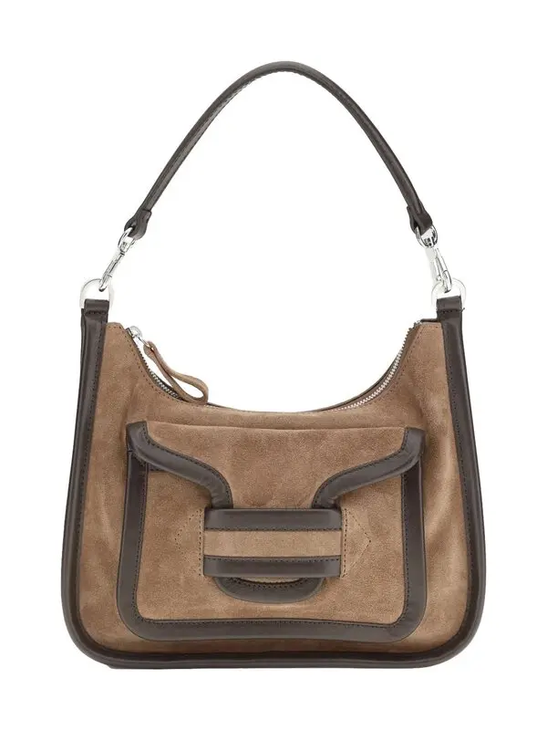 Pierre Hardy Suede Shoulder Bag - Brown