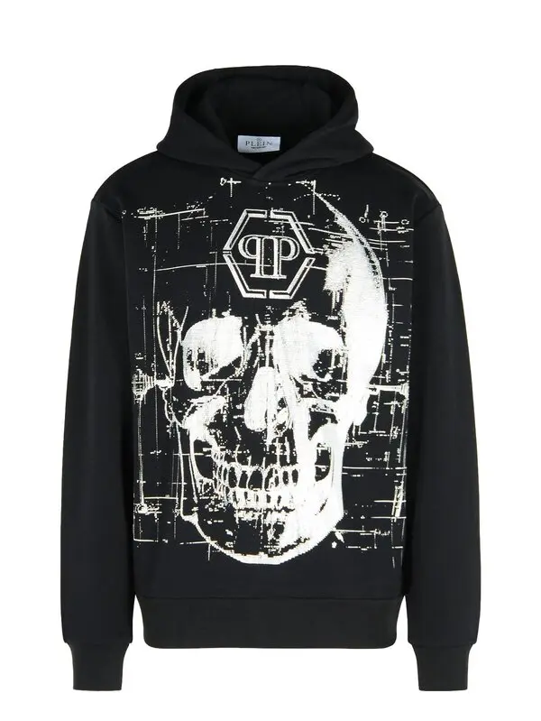 Philipp Plein Cotton Blend Sweatshirt - Black