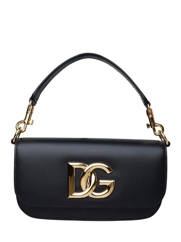 Dolce & Gabbana Leather Bag With Removable Strap - Black
