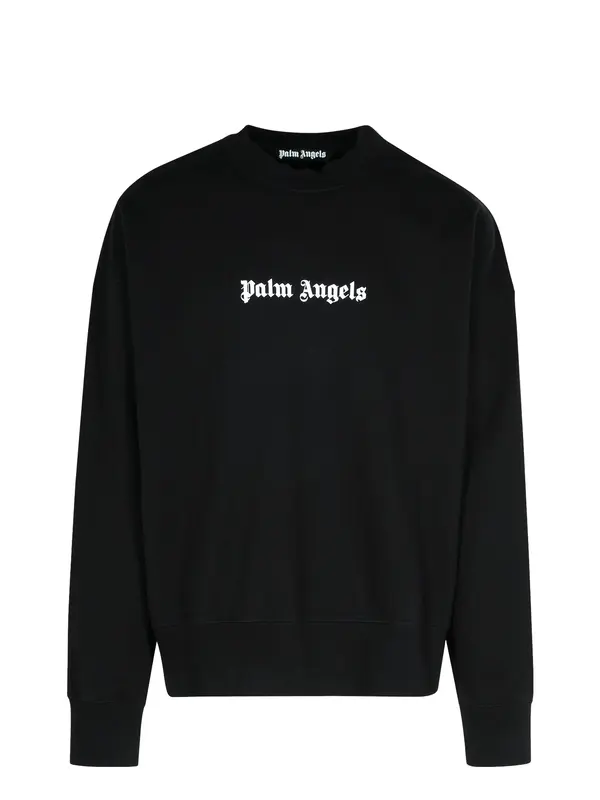 Palm Angels Cotton Sweatshirt - Black