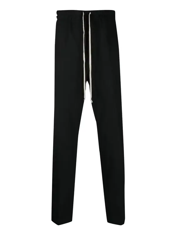 Rick Owens Paper Finish Wool Drawstring Pants - Black
