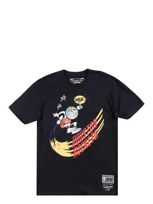 TRAVIS SCOTT Cactus Jack X Br X Mitchell & Ness Rockets T-shirt - Black