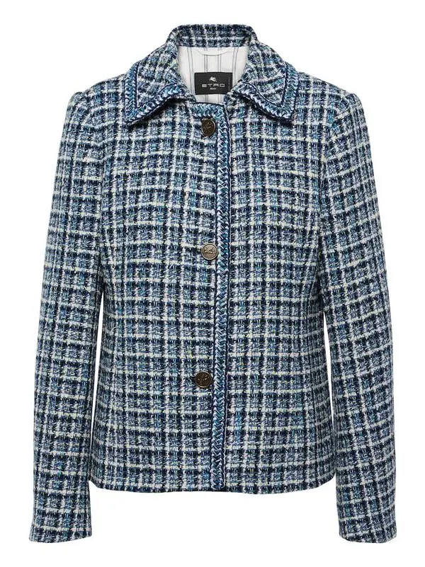 Etro Cotton-blend Tweed Jacket - Multicoloured