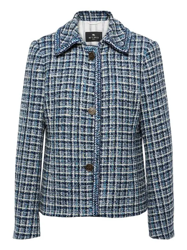 Etro Cotton-blend Tweed Jacket - Multicoloured