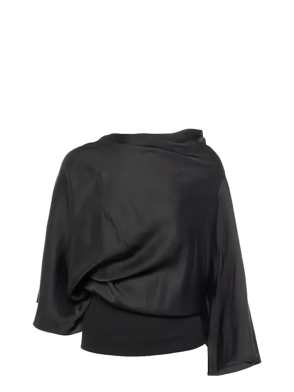 Rick Owens Cylinder Draped Top - Black