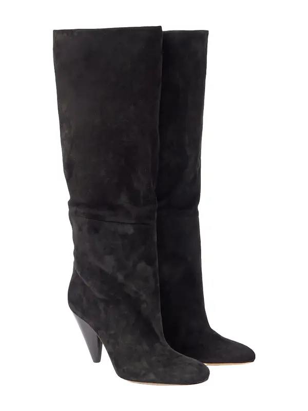 Proenza Schouler Cone 90 Suede Boots - Black